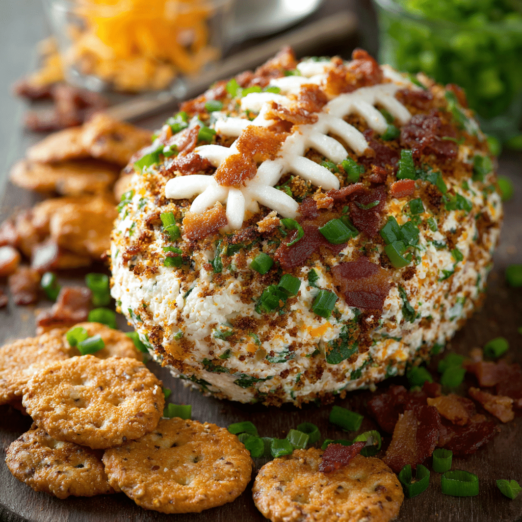 Jalapeño Popper Football Cheese Ball - Quickest Recipes